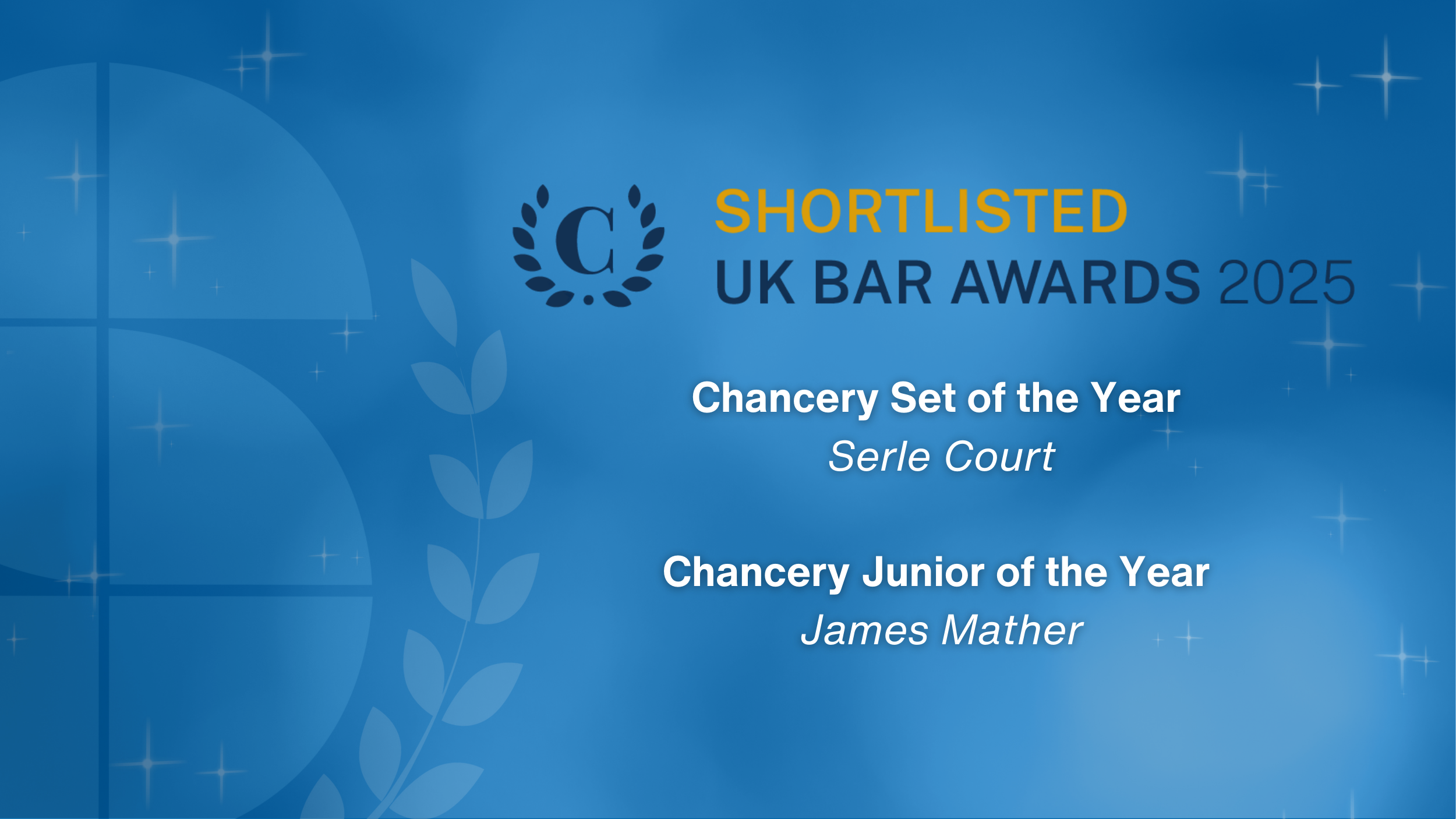 Shortlisted: Chambers and Partners UK Bar Awards 2025 | Serle Court